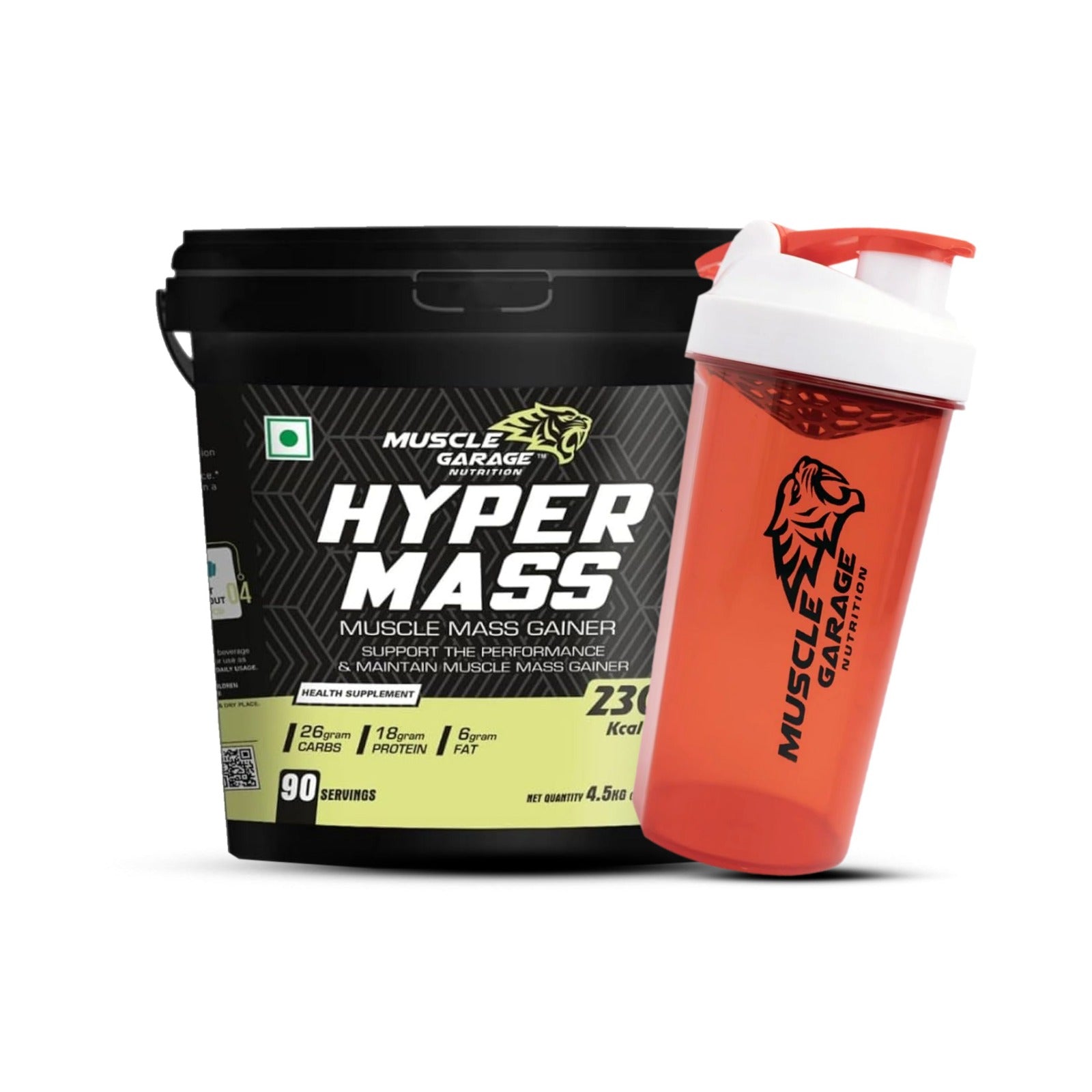 MG HYPER MASS GAINER- 4.5(10LBS), FREE PLASTIC SHAKER